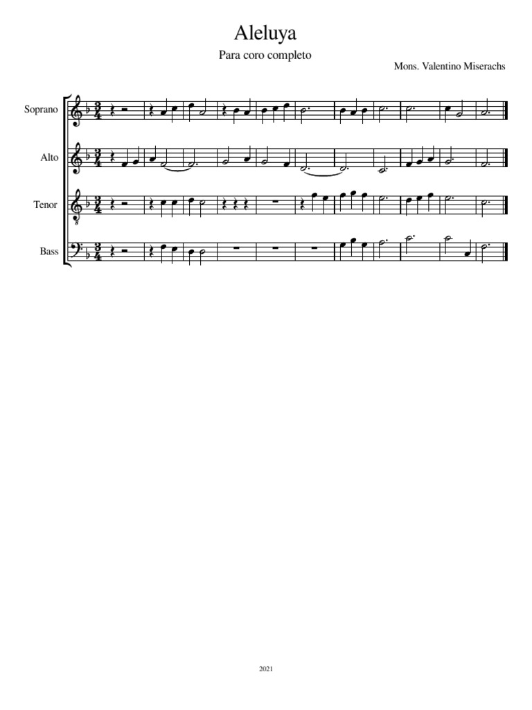 Aleluya - Coro Completo | PDF