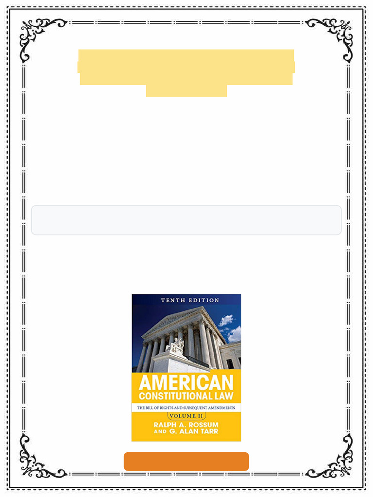(eBook PDF) American Constitutional Law, Volume II: The Bill of Rights ...