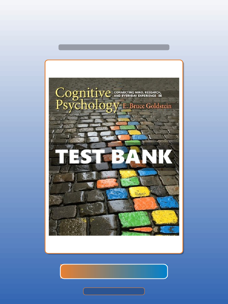 Cognitive Psychology Connecting Mind Research and Everyday Experience 5 ...