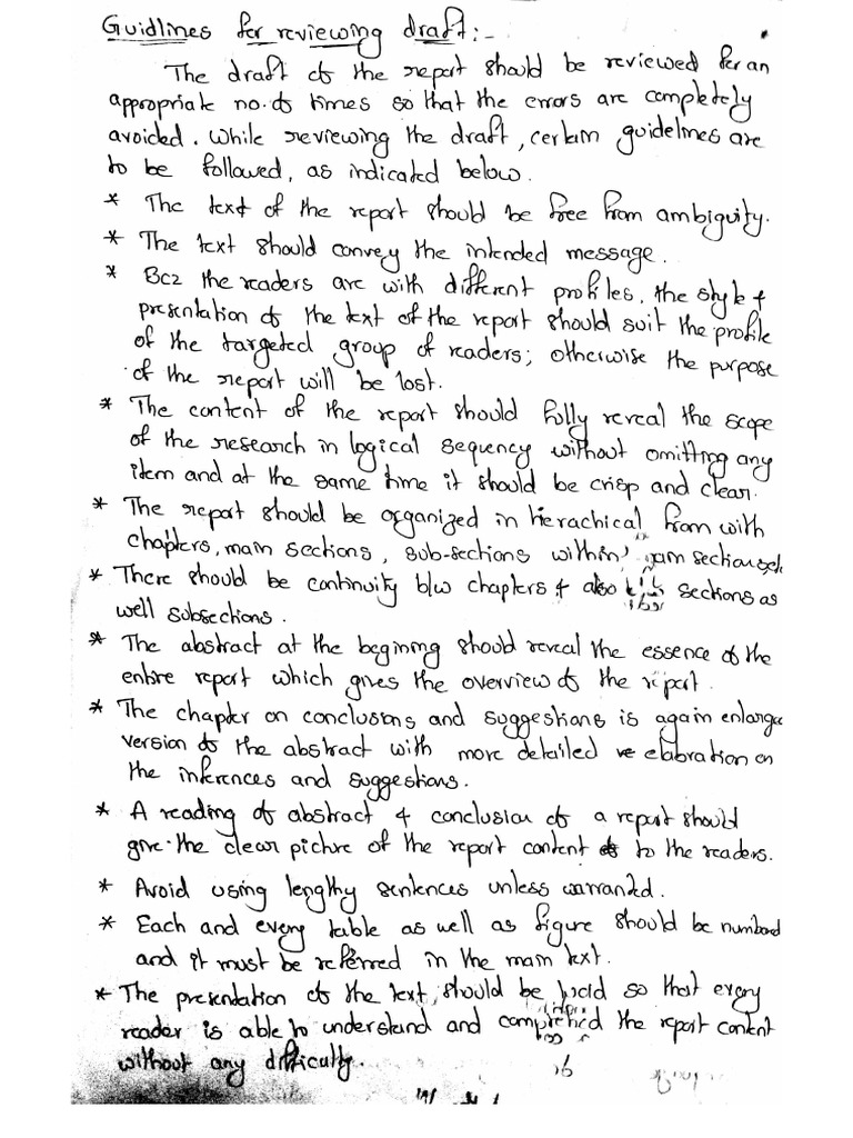 Guidelines For Reviewing A Draft | PDF