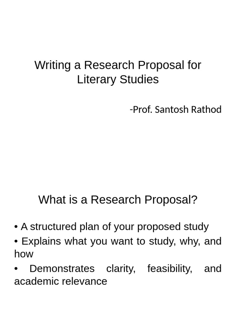 Research Proposal Literary Studies | PDF | Theory | Literary Theory
