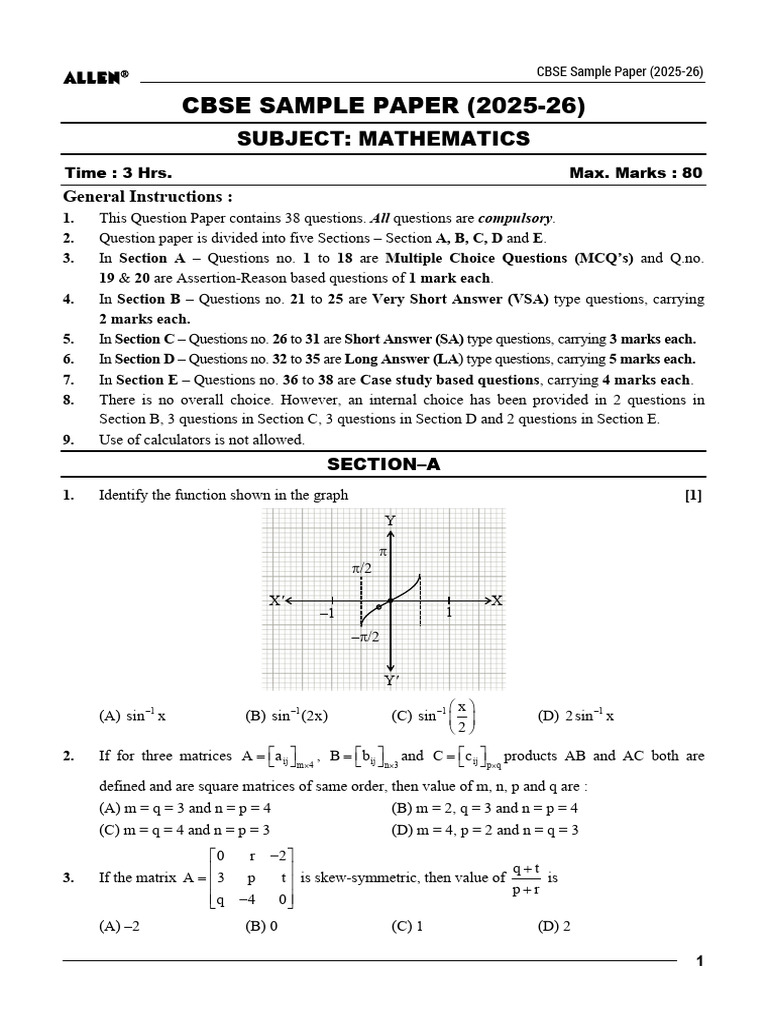 CBSE Board Sample Paper 2025 4aac985f b1d7 4d06 83ef C55534c42ac6 | PDF ...