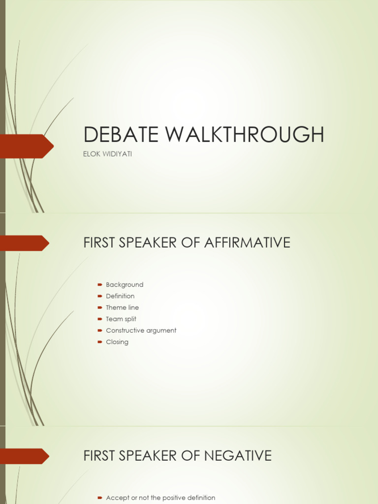 Comprehensive Debate Structure Guide | PDF | Argument | Reason