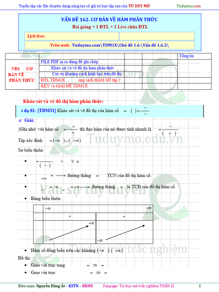 tdm1x62 FCD Co Ban Ve Ham Phan Thuc PDF | PDF