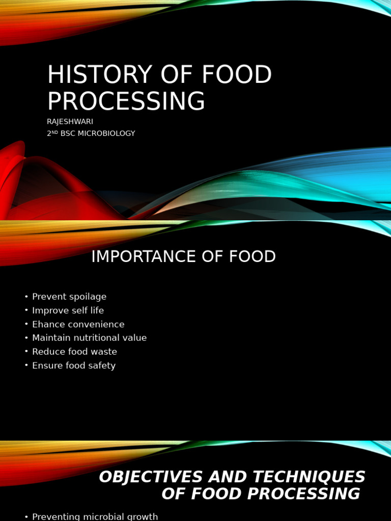 History of Food Processing | PDF