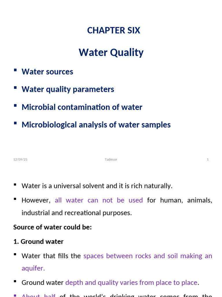 Chapter 8 Microbiological Analysis of Water Samples | PDF | Water ...