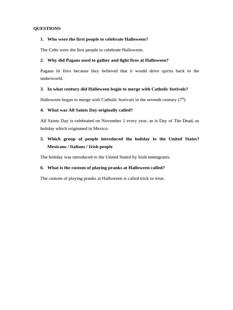 History and Origins of Halloween | PDF