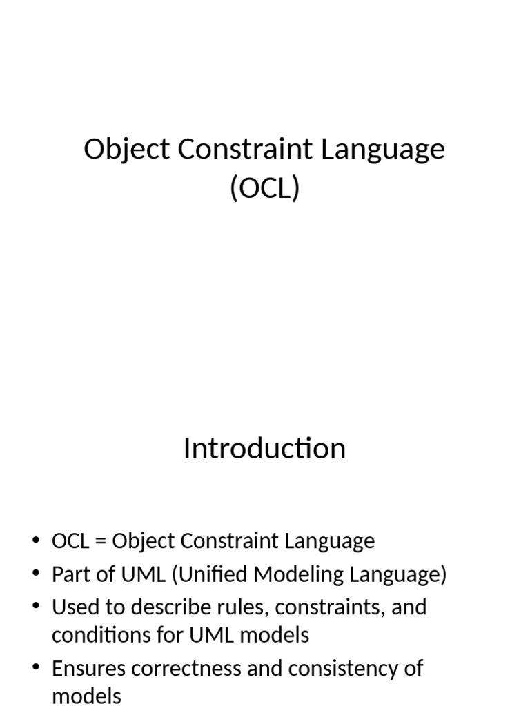 Object Constraint Language OCL | PDF