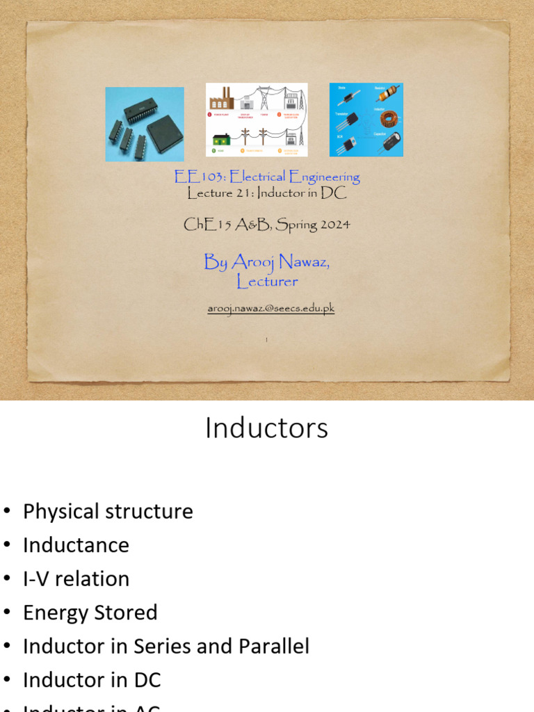 EE Lec 21 | PDF | Inductor | Electrical Network