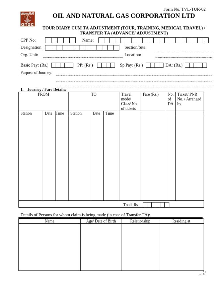 TVL-TUR- TTA Claim form | PDF | Government Finances | Payments