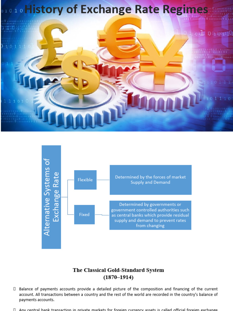 Evolution of Exchange Rate Systems | PDF | Gold Standard ...