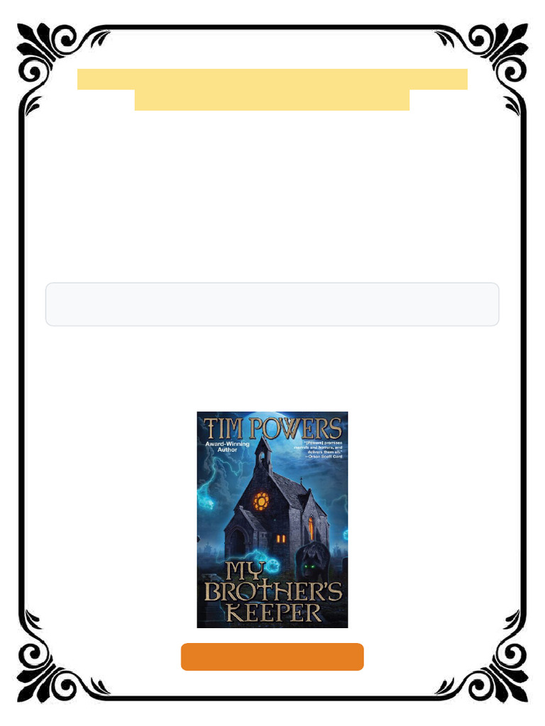 My Brother s Keeper Tim Powers ebook workbook pdf | PDF | Werewolves