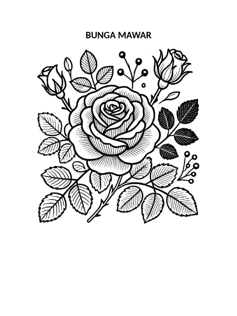 BUNGA MAWAR MEWARNAI | PDF