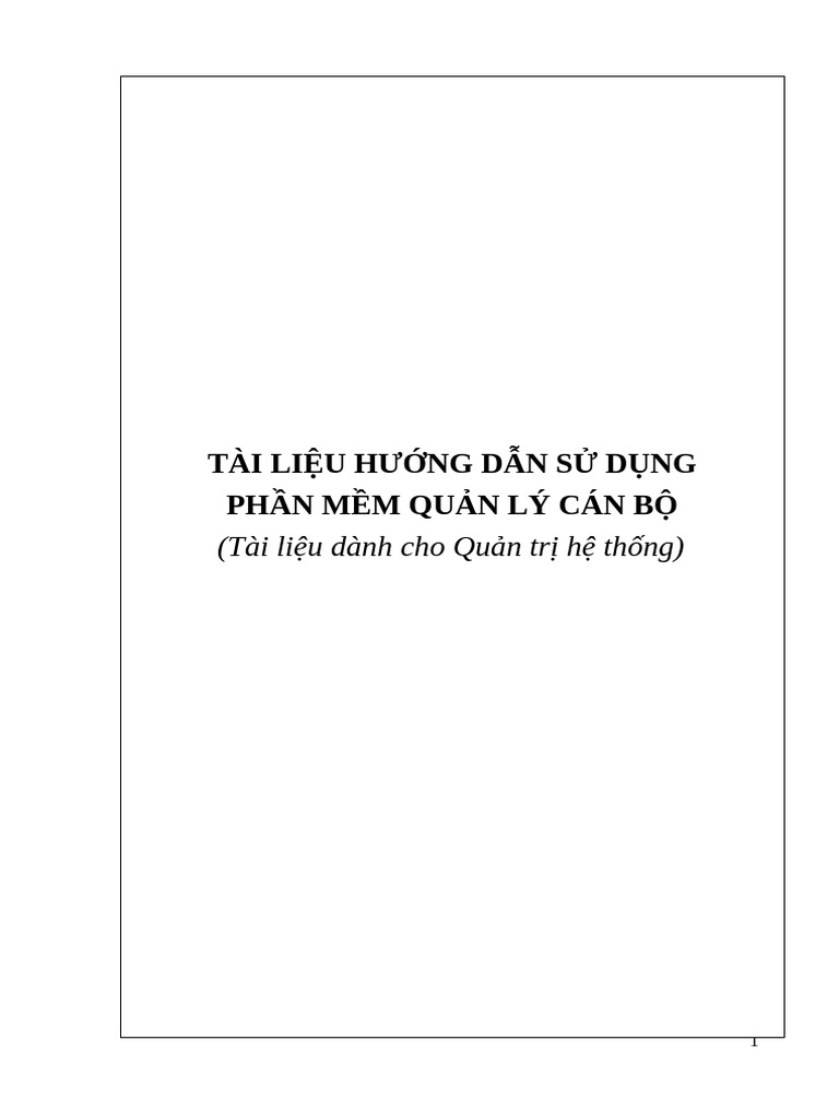 Tai Lieu Phan Mem Quan Ly Can Bo - QT - 1l3ZmrmdJUSBZjBC | PDF