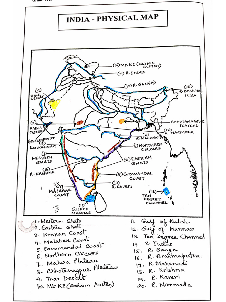 India Physical Map | PDF