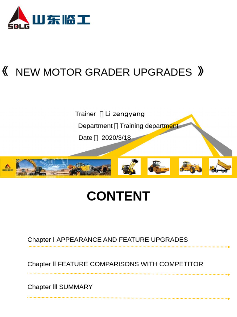 New Motor Grader Upgrades 11184 | PDF | Engines | Axle
