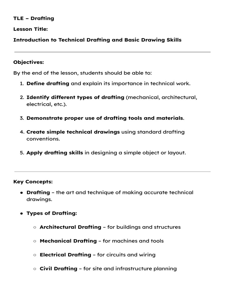 TLE - Drafting | PDF | Technical Drawing