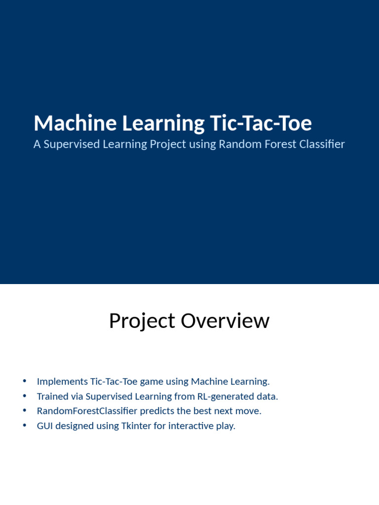 TicTacToe ML Project Visual | PDF