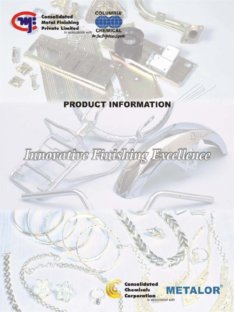 CONSOL Metal Cleaning and Plating Solutions | PDF | Silver | Gold