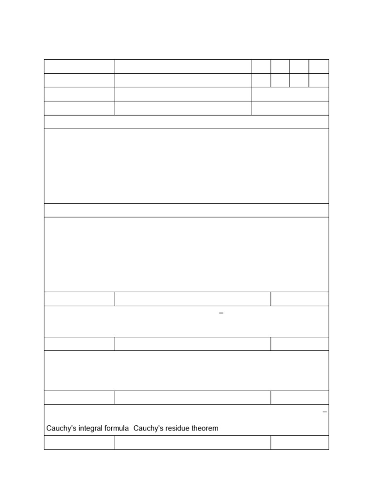 Complex Variables & Linear Algebra Course | PDF | Integral | Complex ...