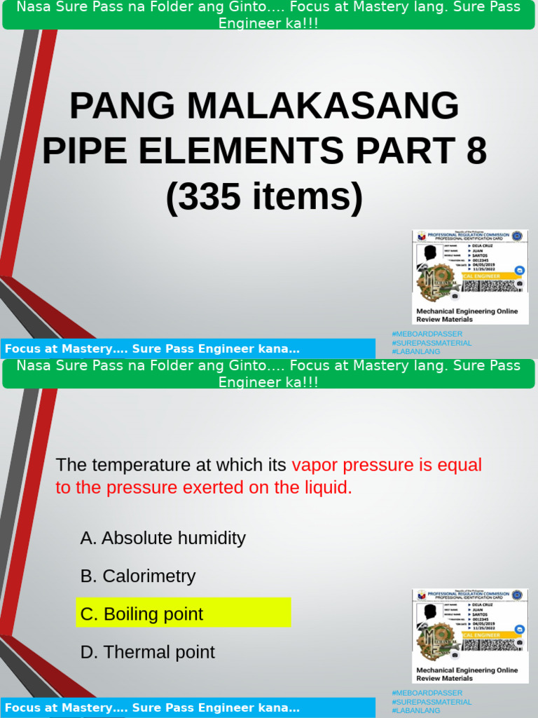 Pang Malakasang Pipe Elements Part 8 | PDF | Heat | Entropy