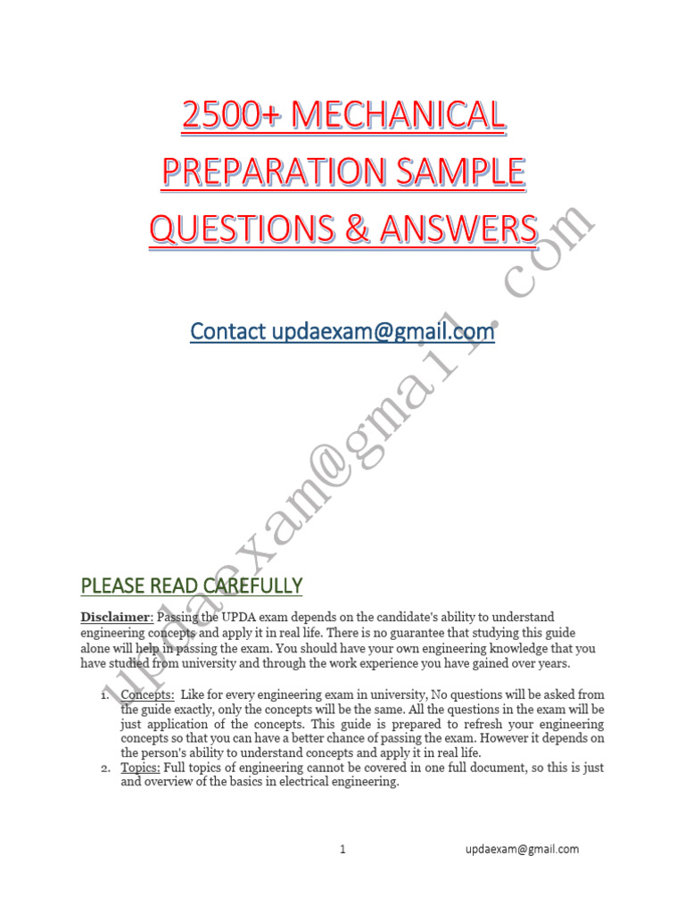 2500 Mechanical Preparation Questions | PDF | Deformation (Engineering ...