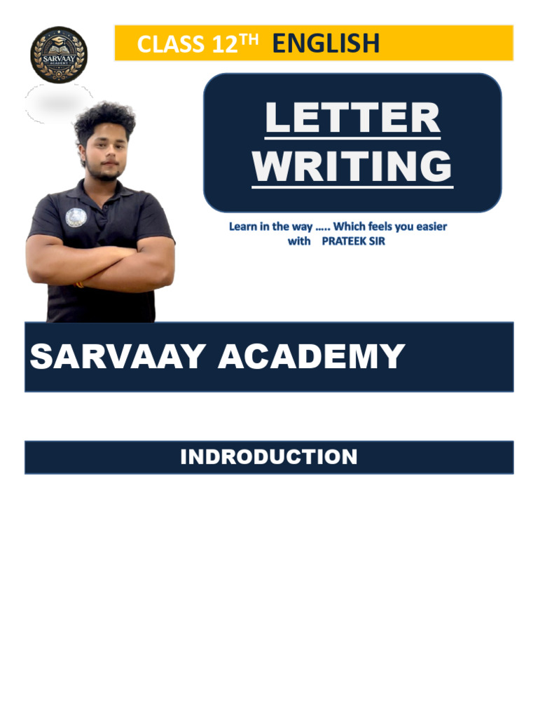 Class 12 English Letter Writing Guide | PDF