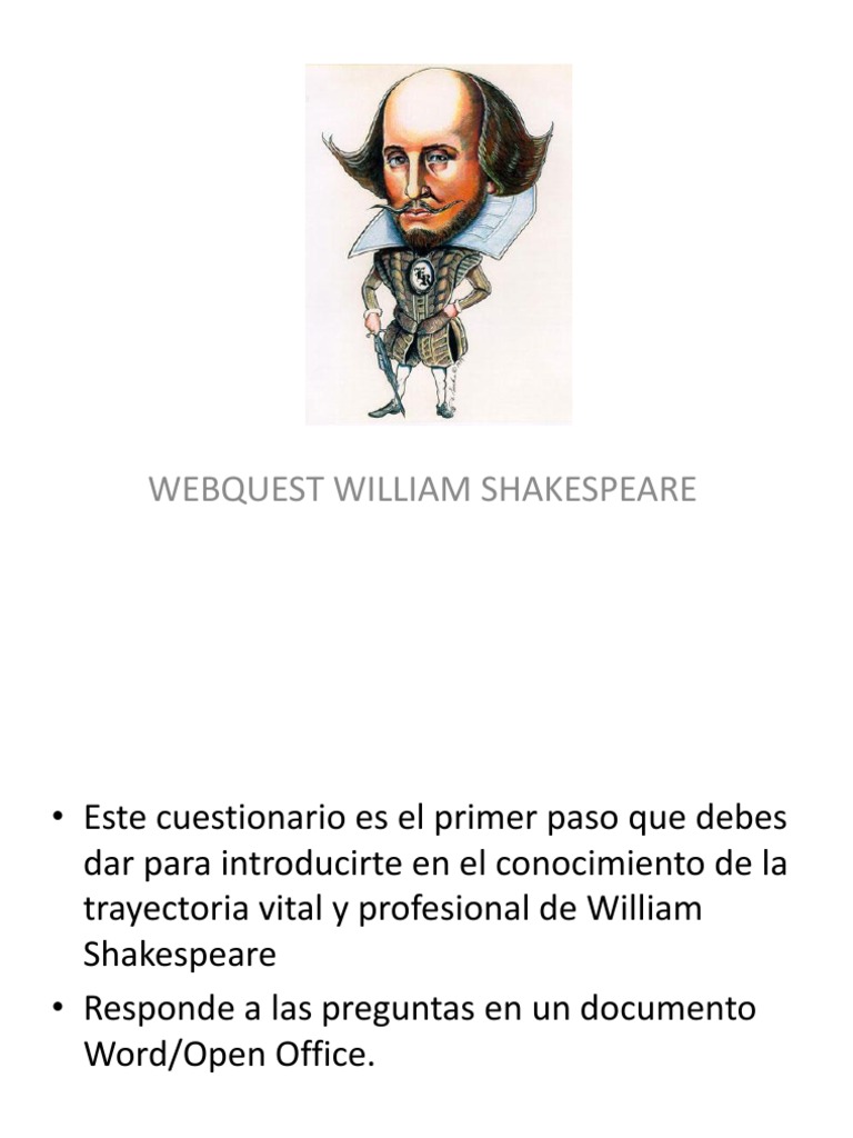 Webquest Shakespeare | PDF | William Shakespeare | Romeo y Julieta