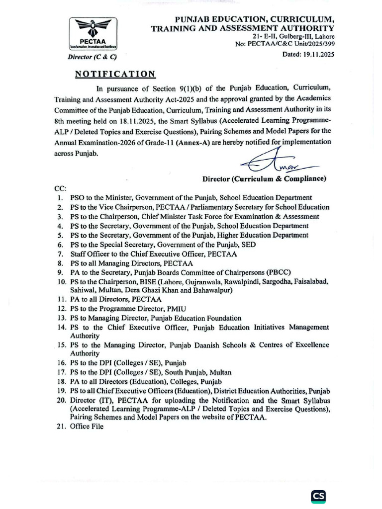 1st Year Smart Syllabus 2025 2026 | PDF