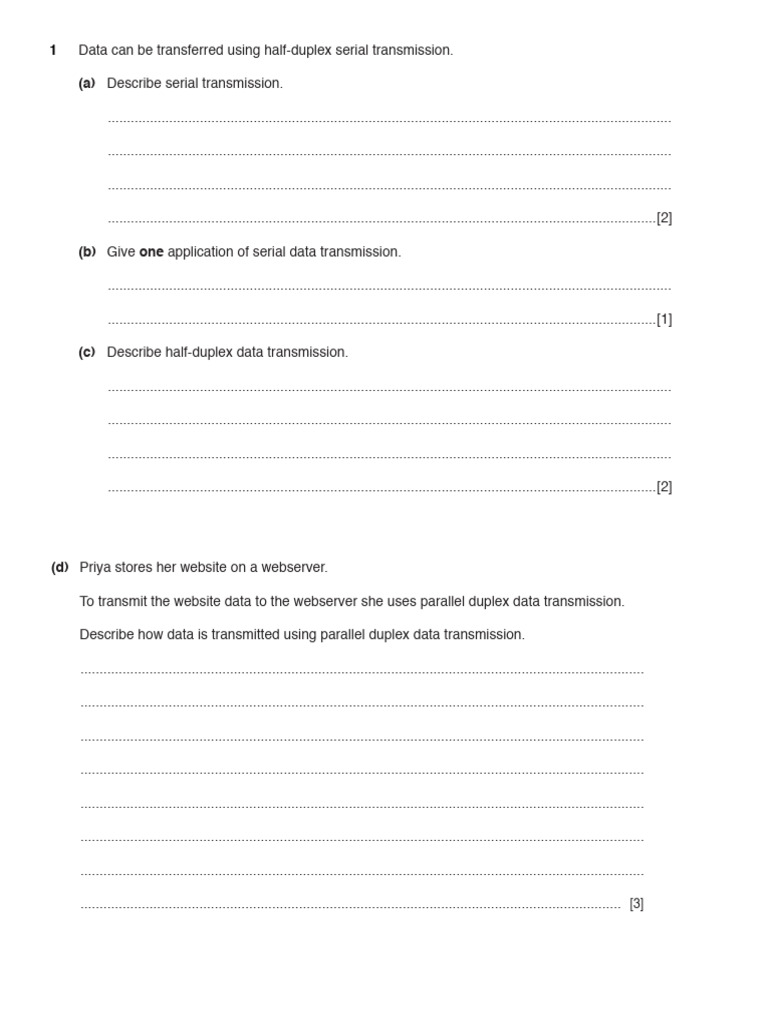 OL Data Transmission notes | PDF | Computer Architecture | Information ...