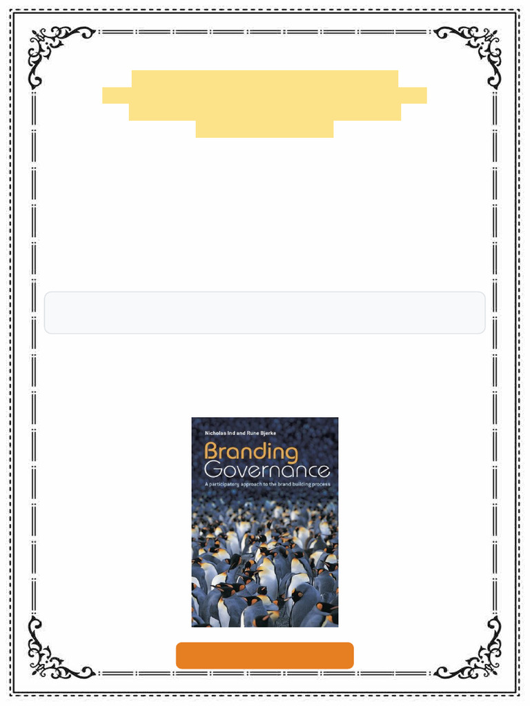 Branding Governance A Participatory Approach to the Brand Building ...