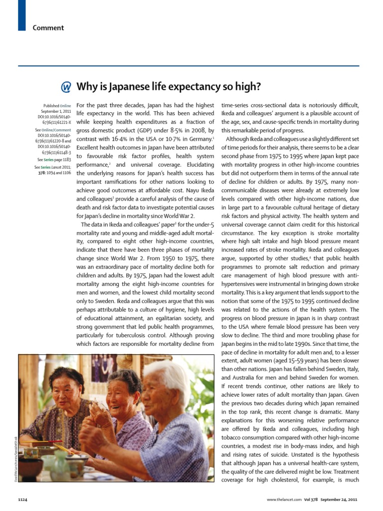 Why Is Japanese Life Expectancy So High | PDF | Health System ...