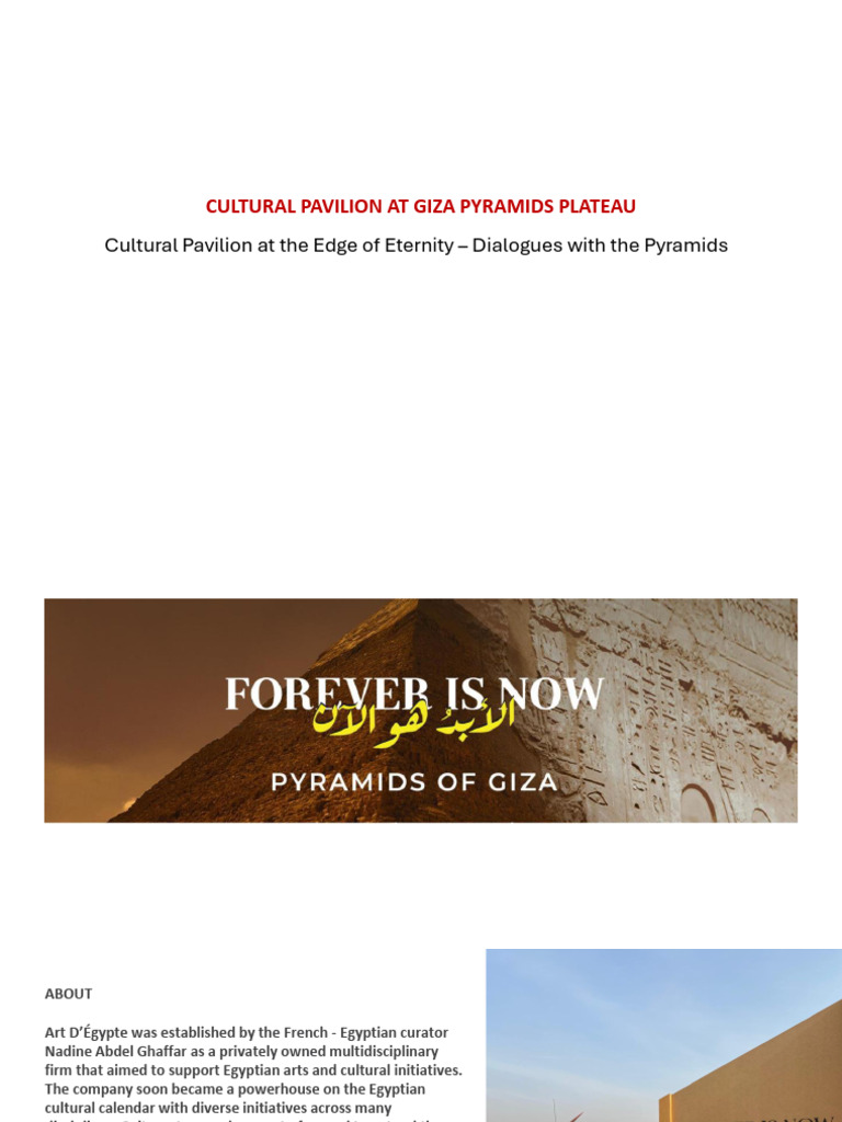 Giza Pyramids Cultural Pavilion Design | PDF