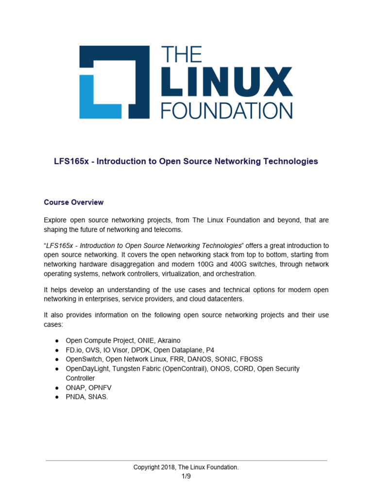 Open Source Networking Course Overview | PDF | Linux | Open Source