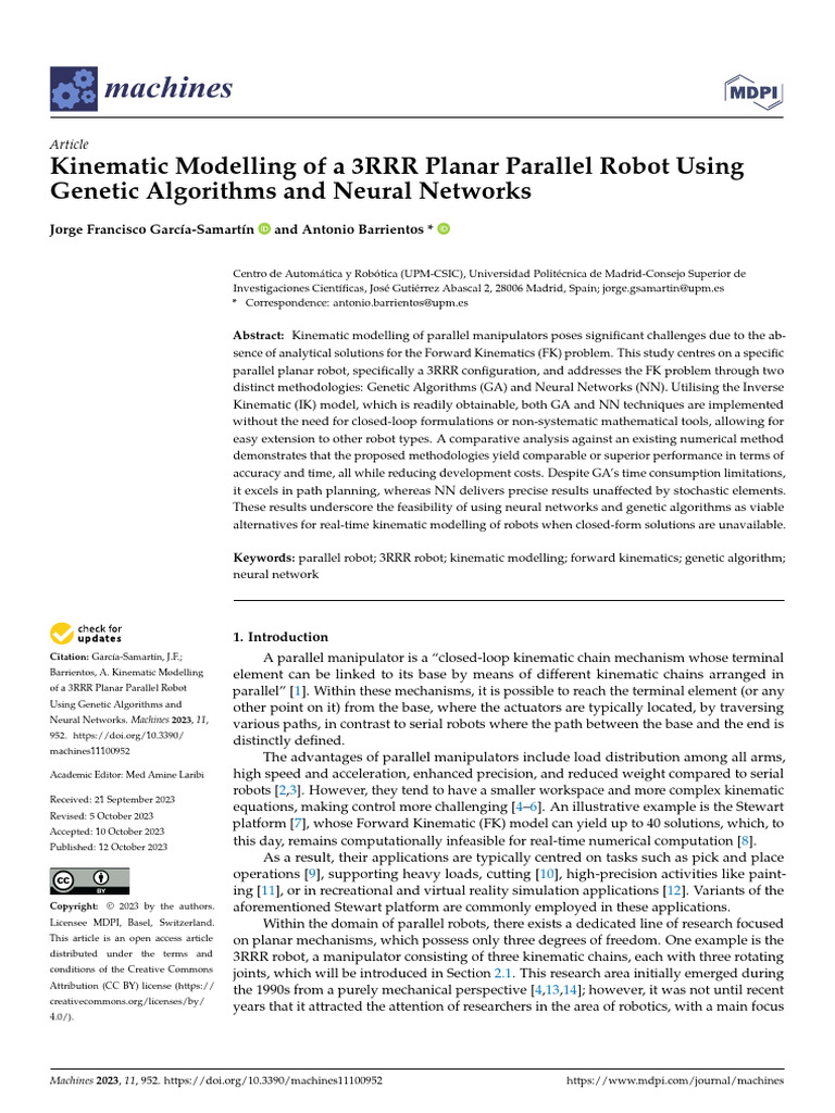 Kinematic Modelling of 3RRR Robot | PDF | Kinematics