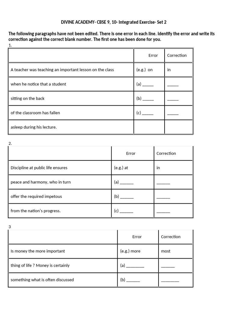Integrated Exercise 9,10- Set 2 | PDF