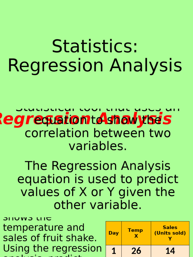 Regression Analysis for Sales Prediction | PDF | Regression Analysis ...