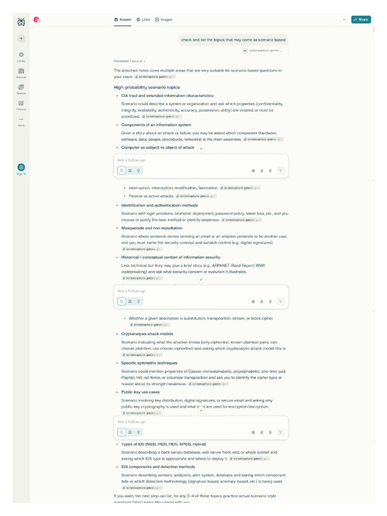 Screencapture Perplexity Ai Search Check and List the Topics That ...