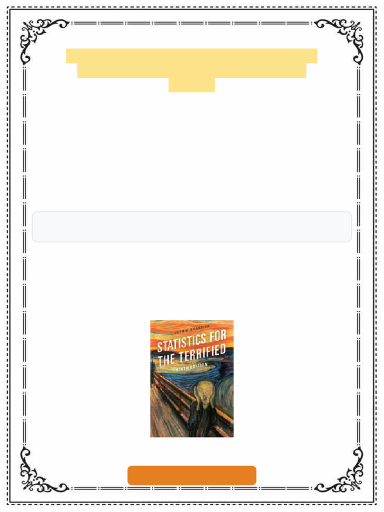 Statistics For The Terrified 6th Edition Kranzler Ebook Instructor ...