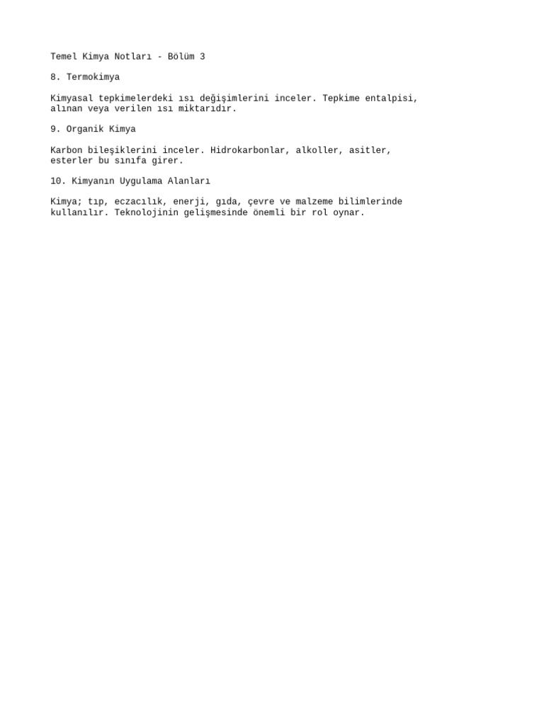 Kimya Bolum 3 | PDF