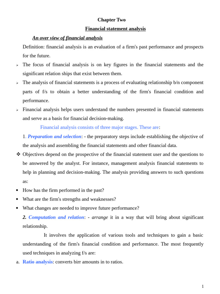 Financial Statement Analysis Overview | PDF | Dividend | Equity (Finance)