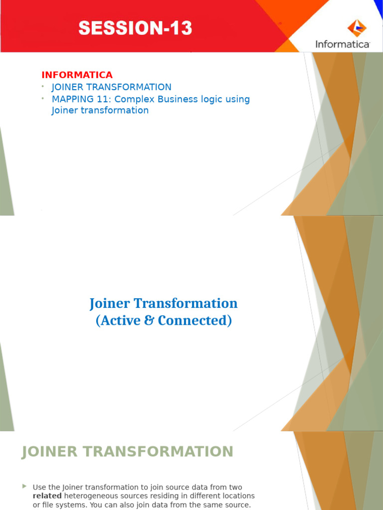 SESSION-15_Joiner Transformation | PDF | Table (Database) | Information ...