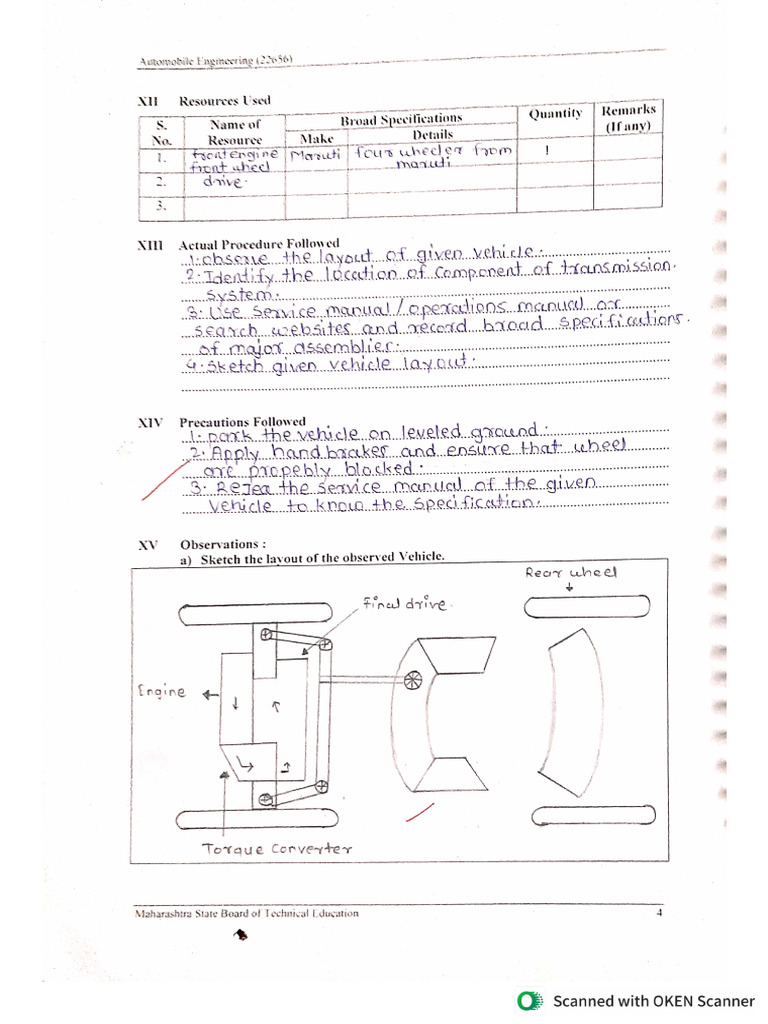 Automobile Engineering (22656) Manual | PDF