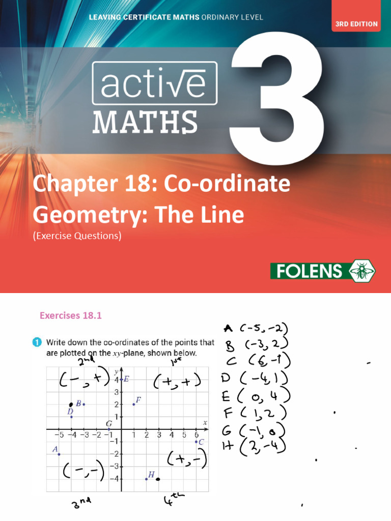 Active Maths 3 Ch18 Coordinate Geometry of The Line Questions 27 Mar 25 ...
