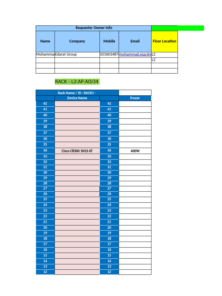 DCIM JED-FYHA Request Form For Adding New SDAIA GSN Rack - 20240916 ...