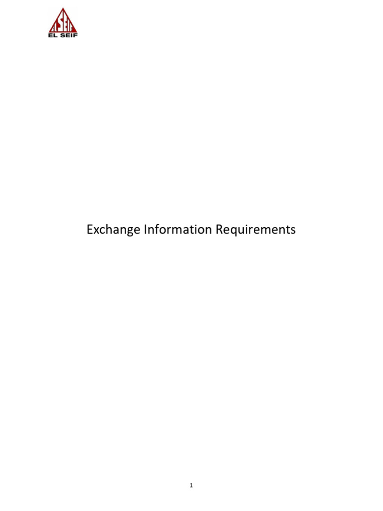 Exchange Information Requirements for BIM | PDF | Building Information ...