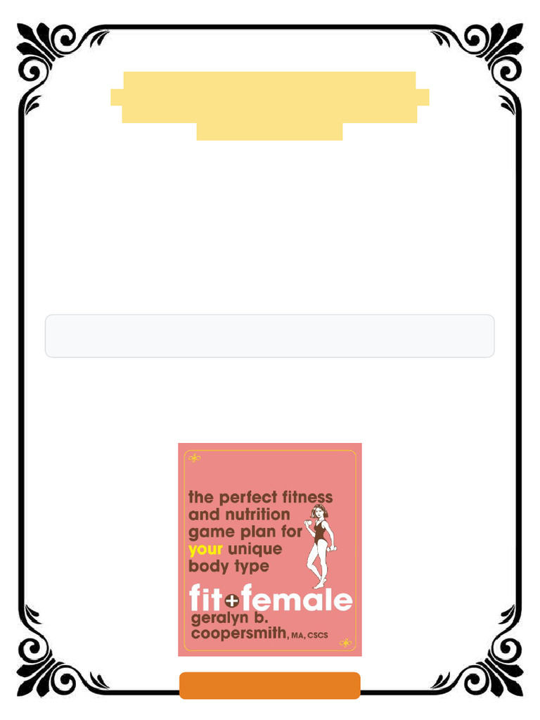 Fit and Female The Perfect Fitness and Nutrition Game Plan For Your ...