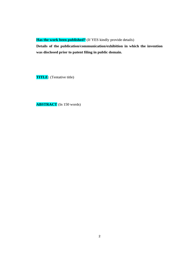 Format of Patent Drafting | PDF
