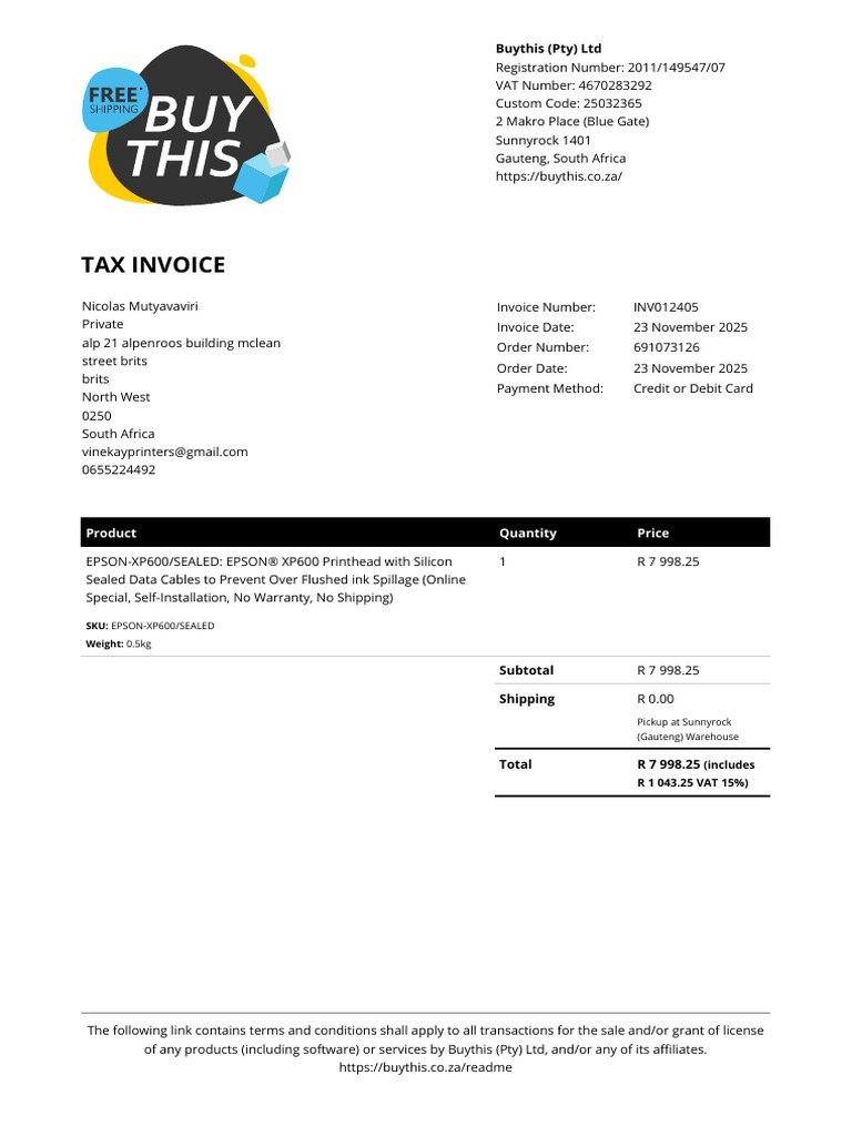 Invoice INV012405 | PDF | Invoice | Banking Technology