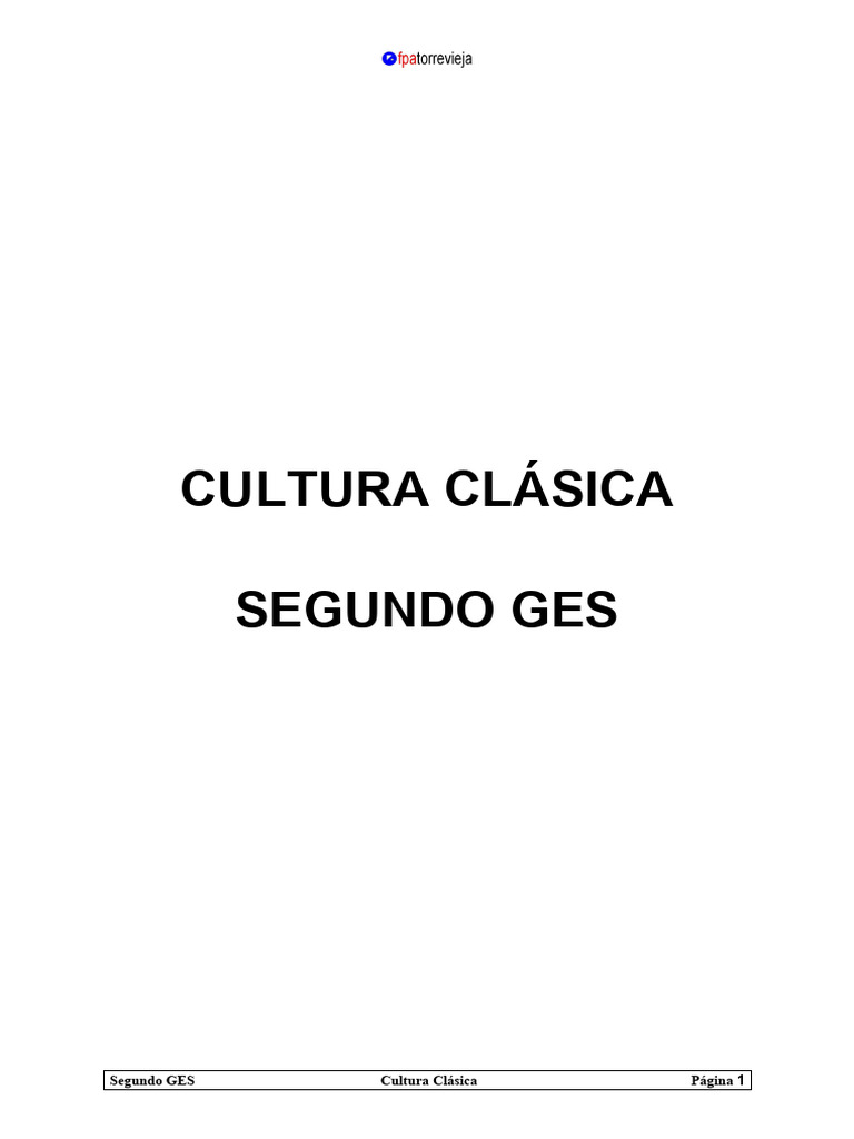 GES II Cultura Clasica | PDF | Helena de Troya | Antigua Grecia